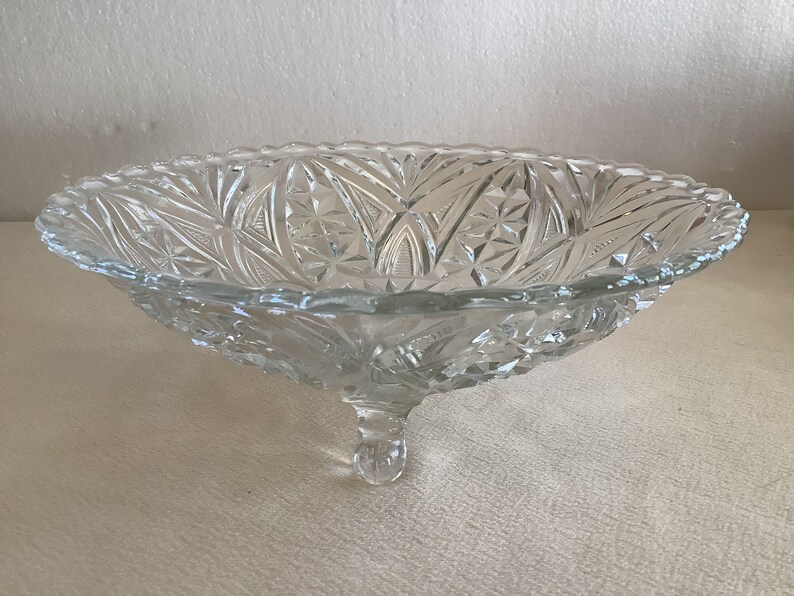 Vintage Anchor Hocking AHC26 Pattern Clear Pressed Glass 3 | Etsy