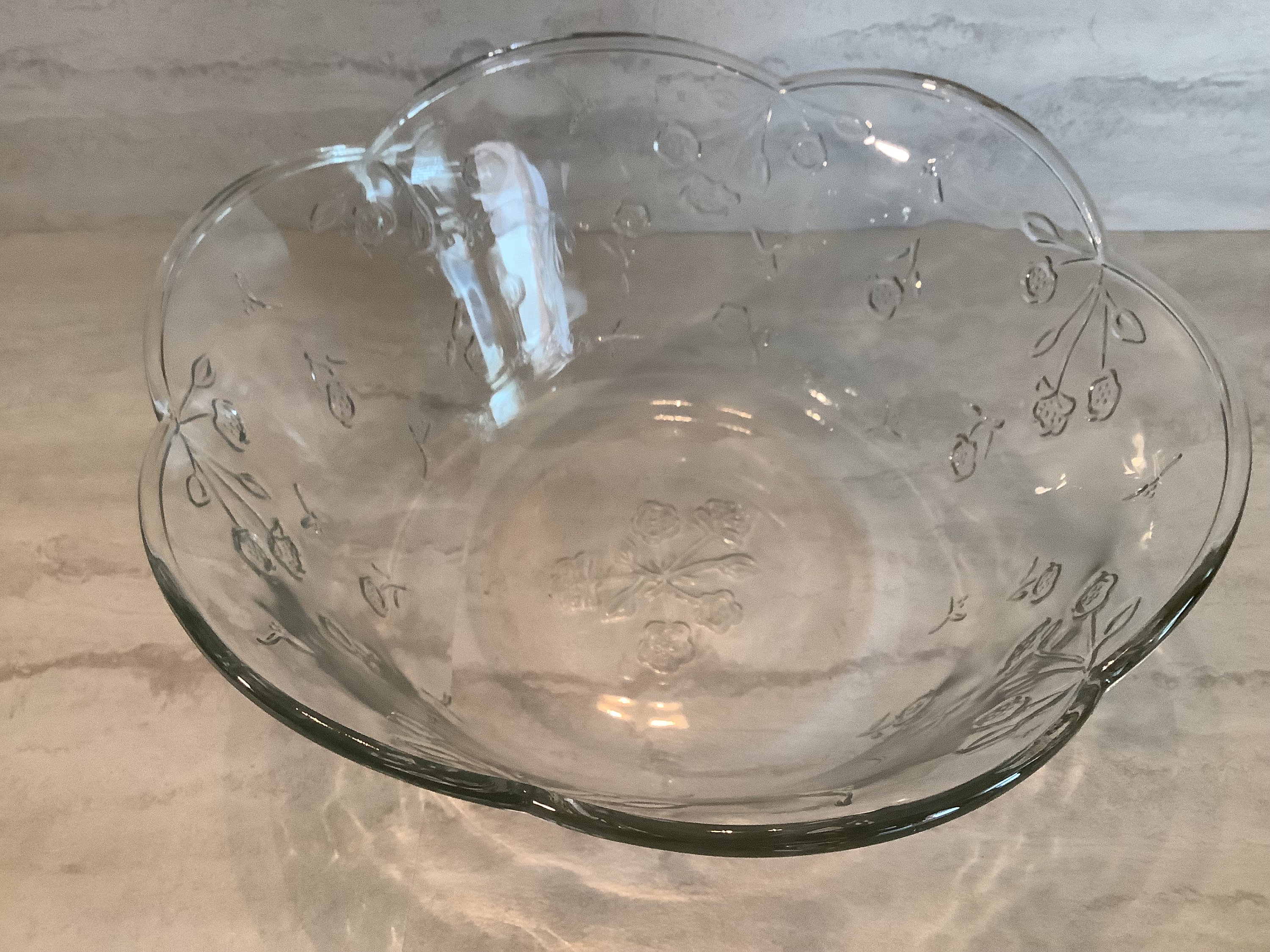 Vintage Anchor Hocking Savannah Pattern Clear Glass Salad or - Etsy