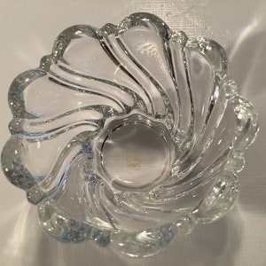 Vintage Mikasa Germany Peppermint Swirl Pattern Clear Crystal Candy or ...