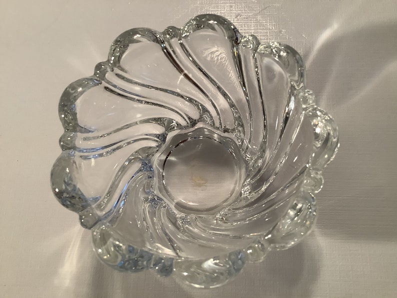 Vintage Mikasa Germany Peppermint Swirl Pattern Clear Crystal Candy or ...
