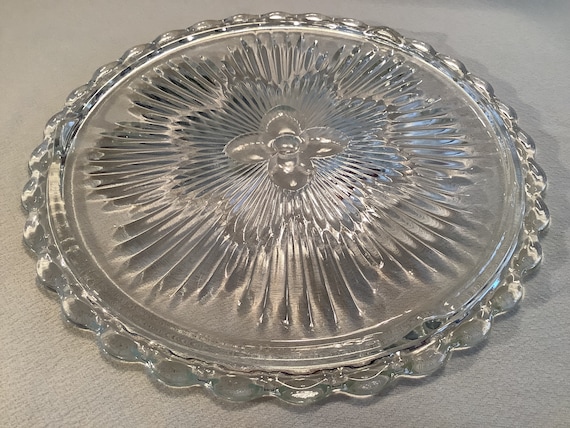 Vintage Princess House Heritage Pattern Footed Clear Glass - Etsy