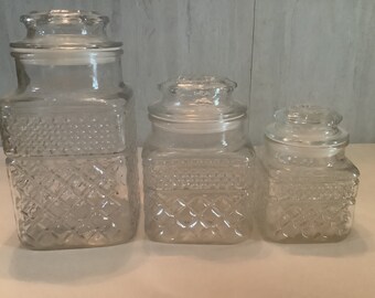 Vintage Anchor Hocking wexford Pattern Footed Pressed Glass Bowl. - Etsy