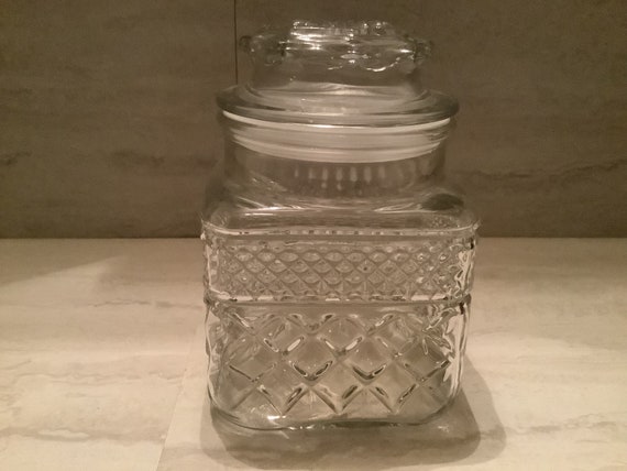 Vintage Anchor Hocking Wexford Pattern Clear Glass Medium - Etsy