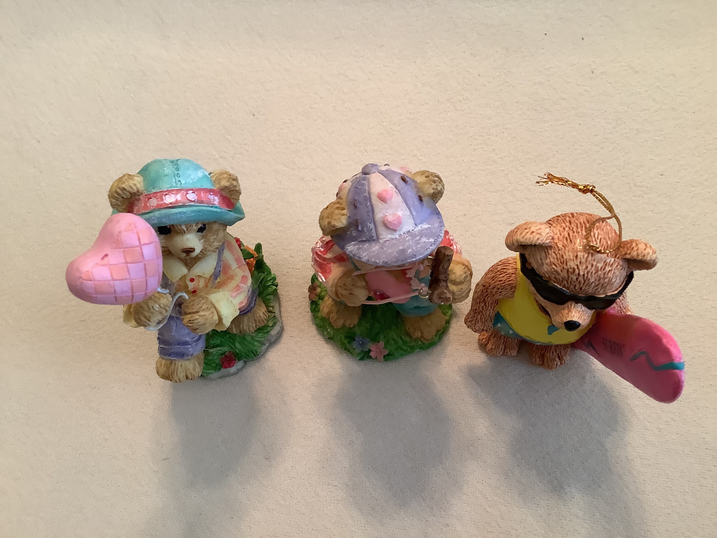 Bear Figurine Collectors Collection of 3 Resin Bear - Etsy