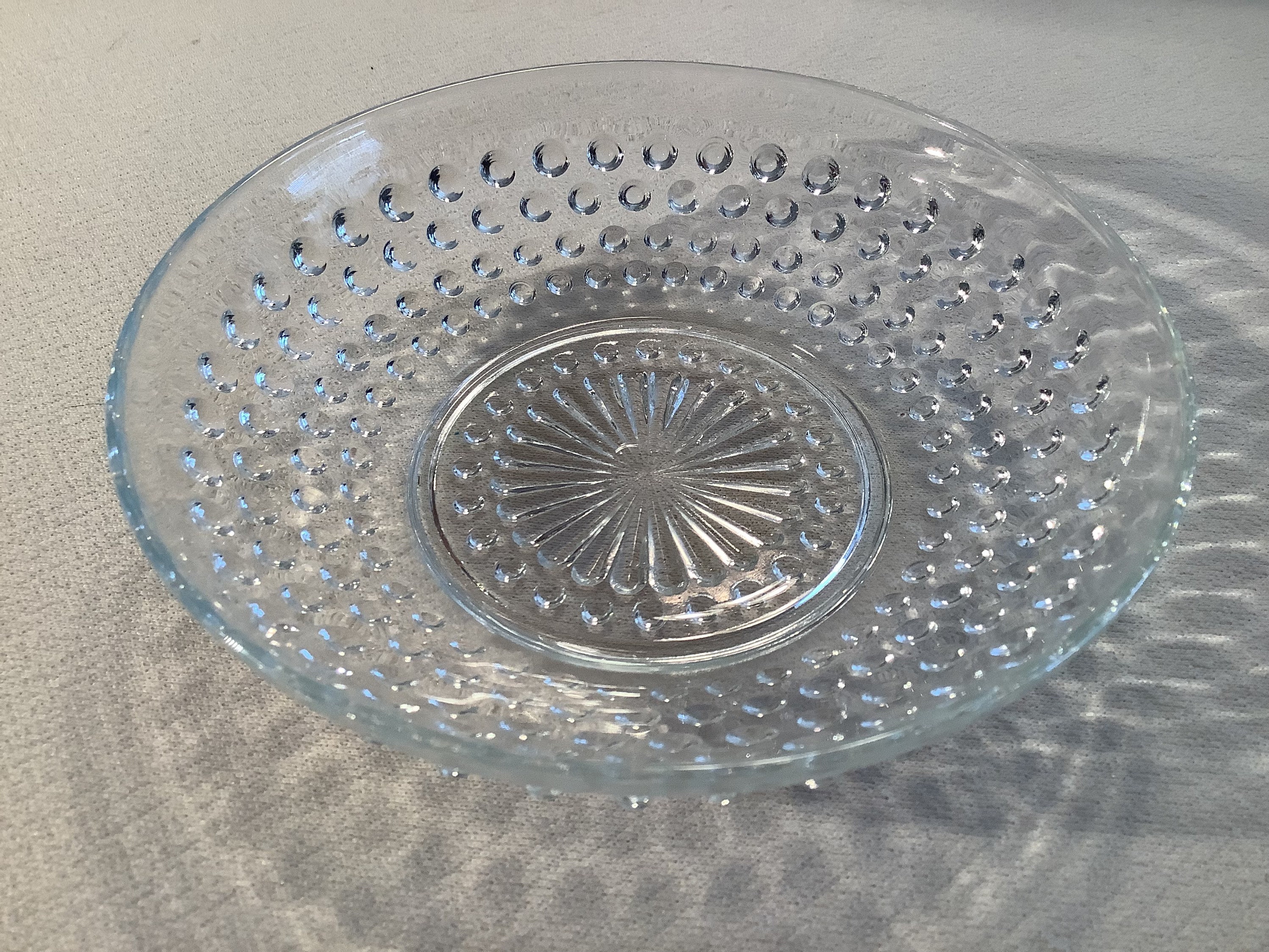Vintage Anchor Hocking Clear Glass Hobnail Pattern Fruit or Dessert ...