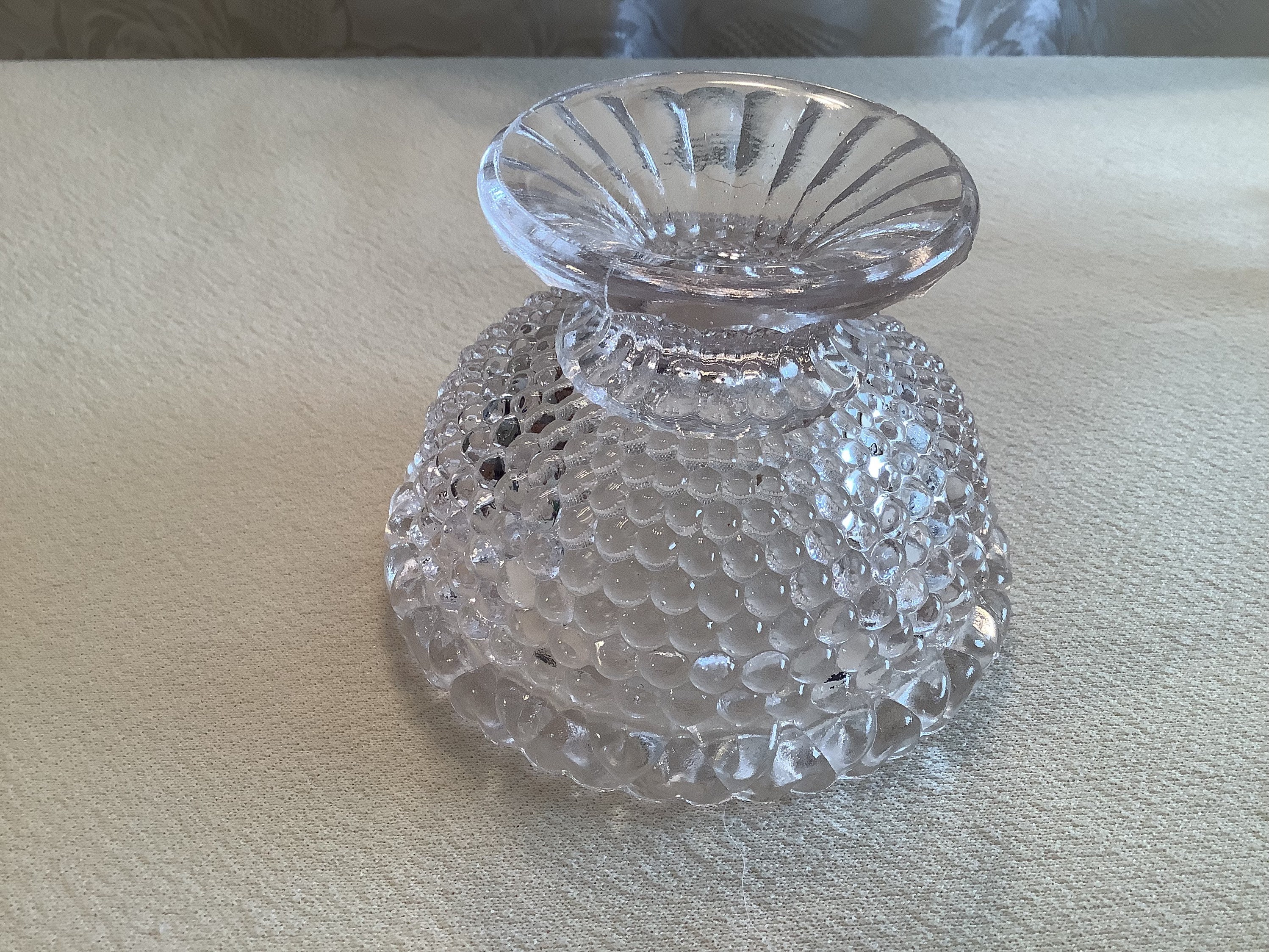 Vintage Clear Glass Hobnail Pattern Pedestal Candy/nut Dish - Etsy