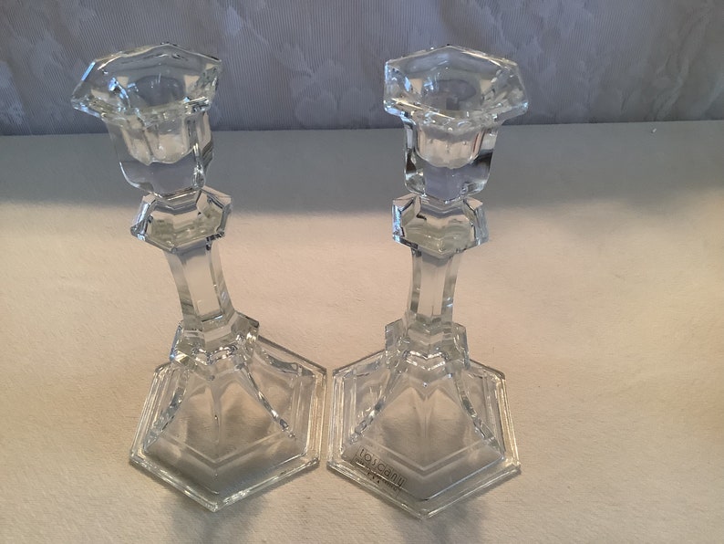 Vintage Toscany Collection 24% Lead Crystal Clear Crystal Taper Candle ...