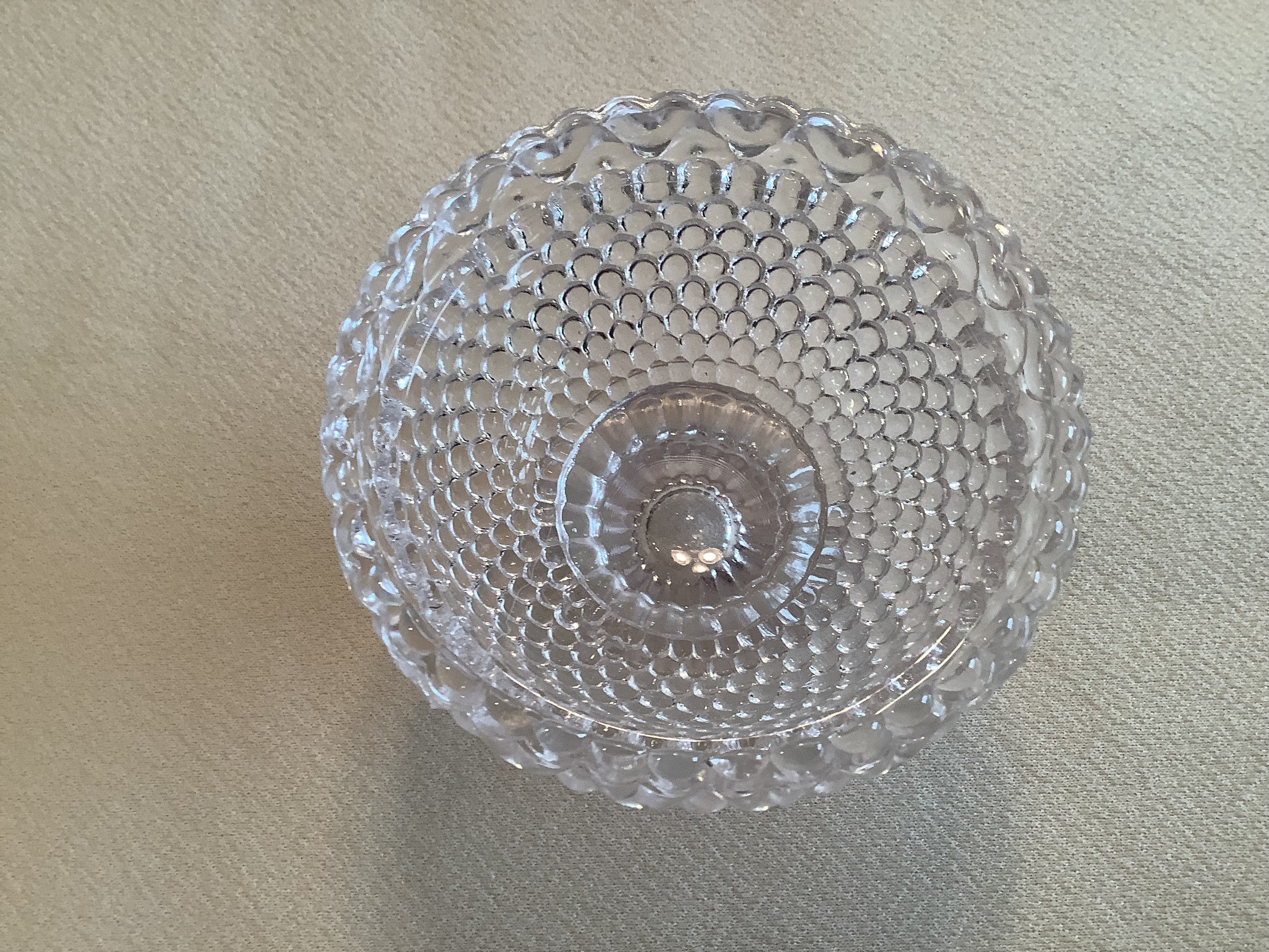 Vintage Clear Glass Hobnail Pattern Pedestal Candy/nut Dish - Etsy