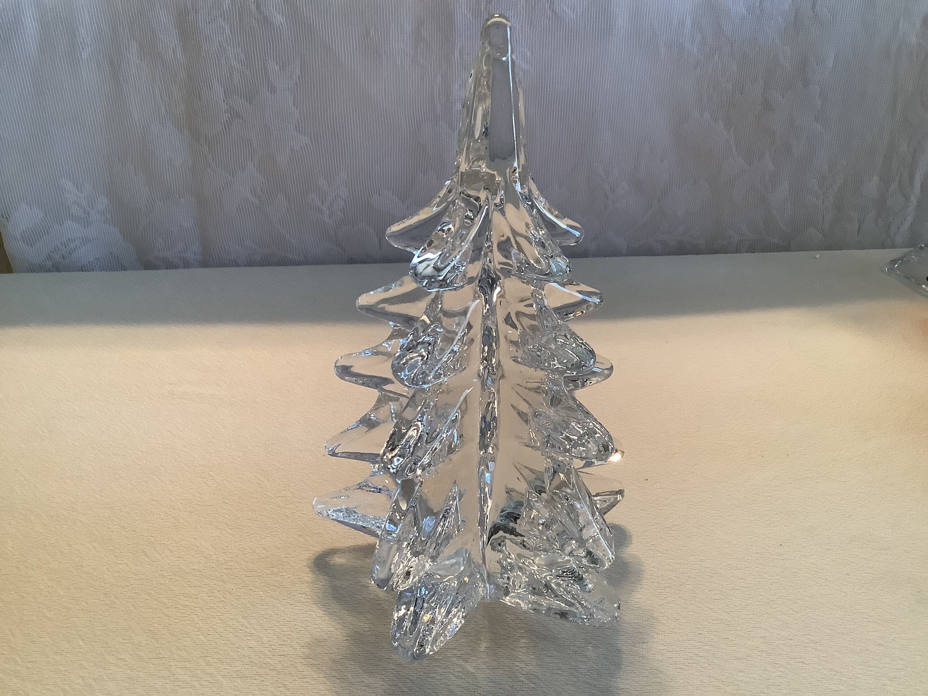Vintage Unknown Manufacturer Clear Crystal Glass Christmas Tree - Etsy