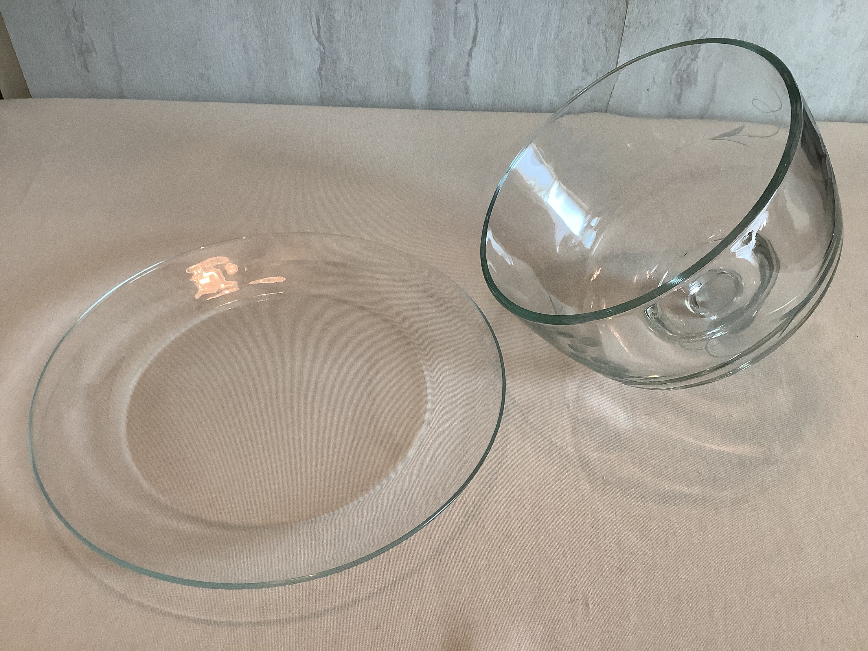 Vintage Princess House Heritage Collection Clear Glass Cheese or Small ...