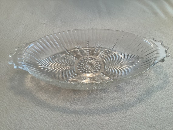 Vintage Anchor Hocking 124 Pattern Relish or Celery Dish - Etsy