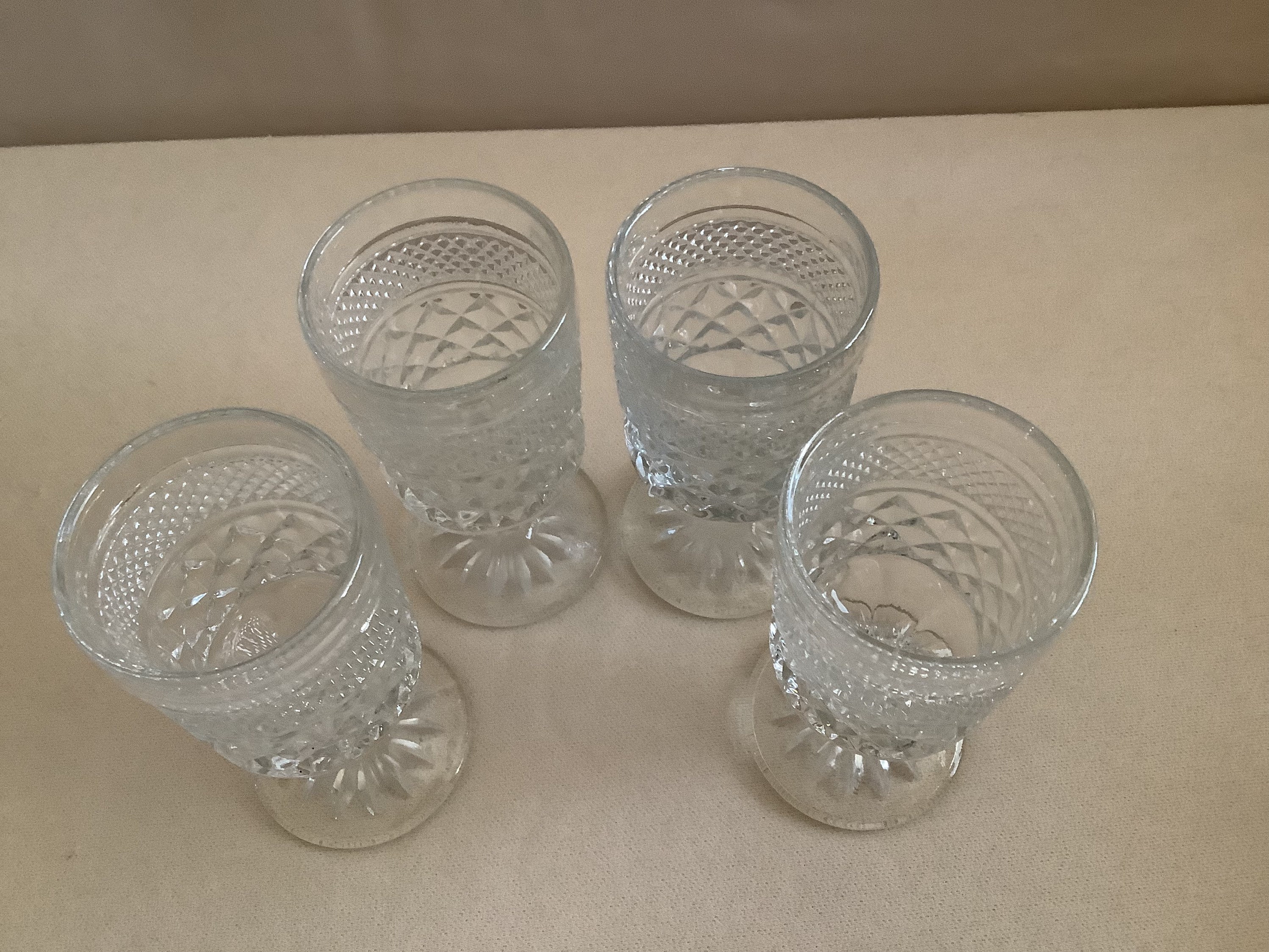 Vintage Anchor Hocking Wexford Pattern Clear Glass Claret Wine Glass ...