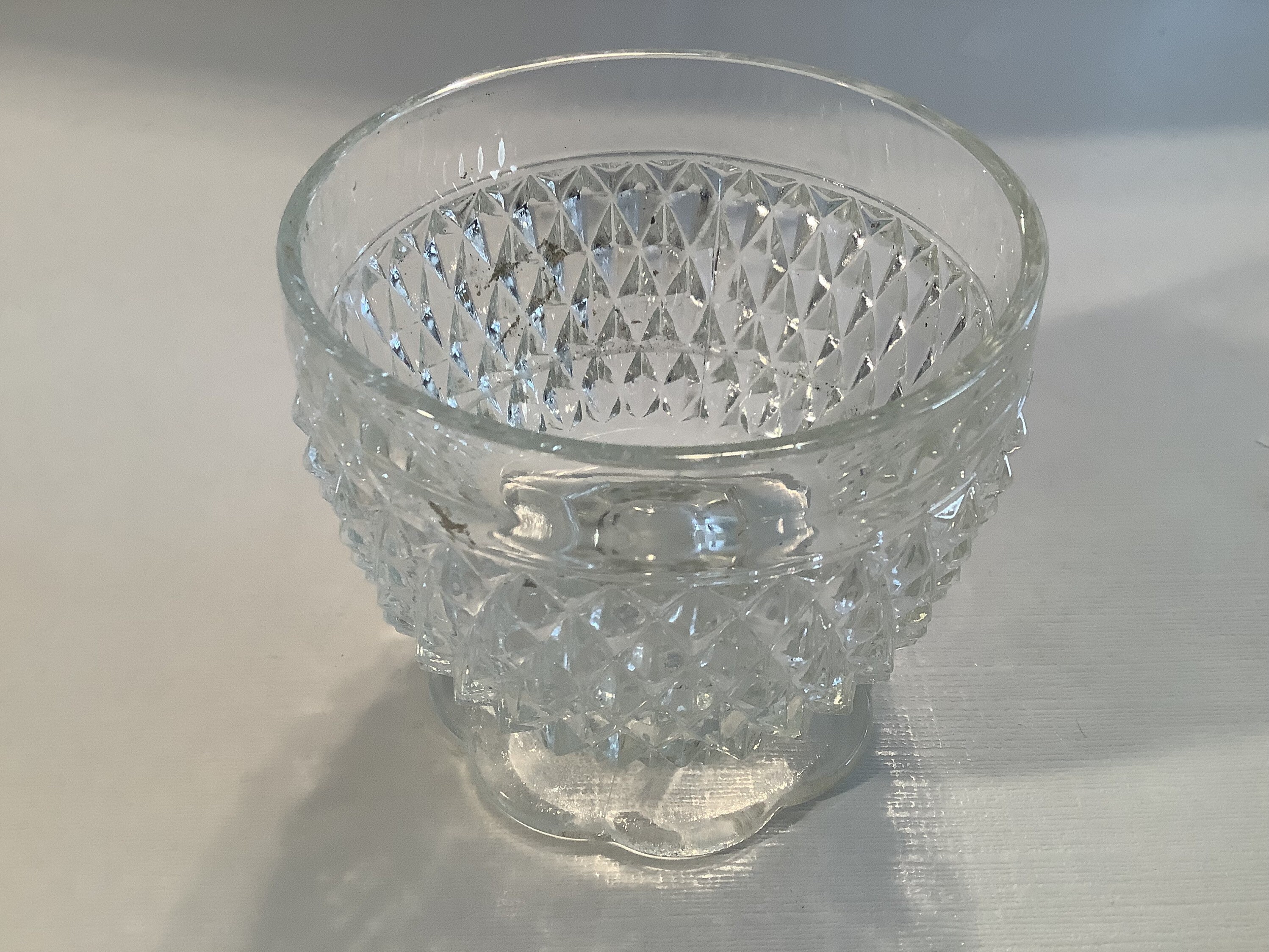 Vintage Indiana Glass Diamond Point Clear Pattern Clear Pressed Glass ...