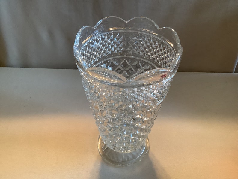 Vintage Anchor Hocking Wexford Pattern Clear Glass Flower Vase in a ...