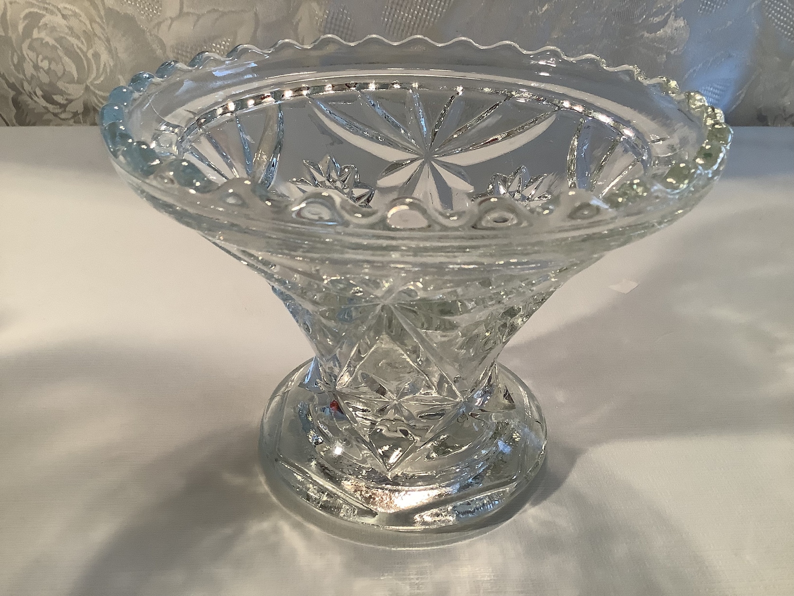 Vintage Anchor Hocking Prescut Clear Star of David Pattern Clear Glass ...
