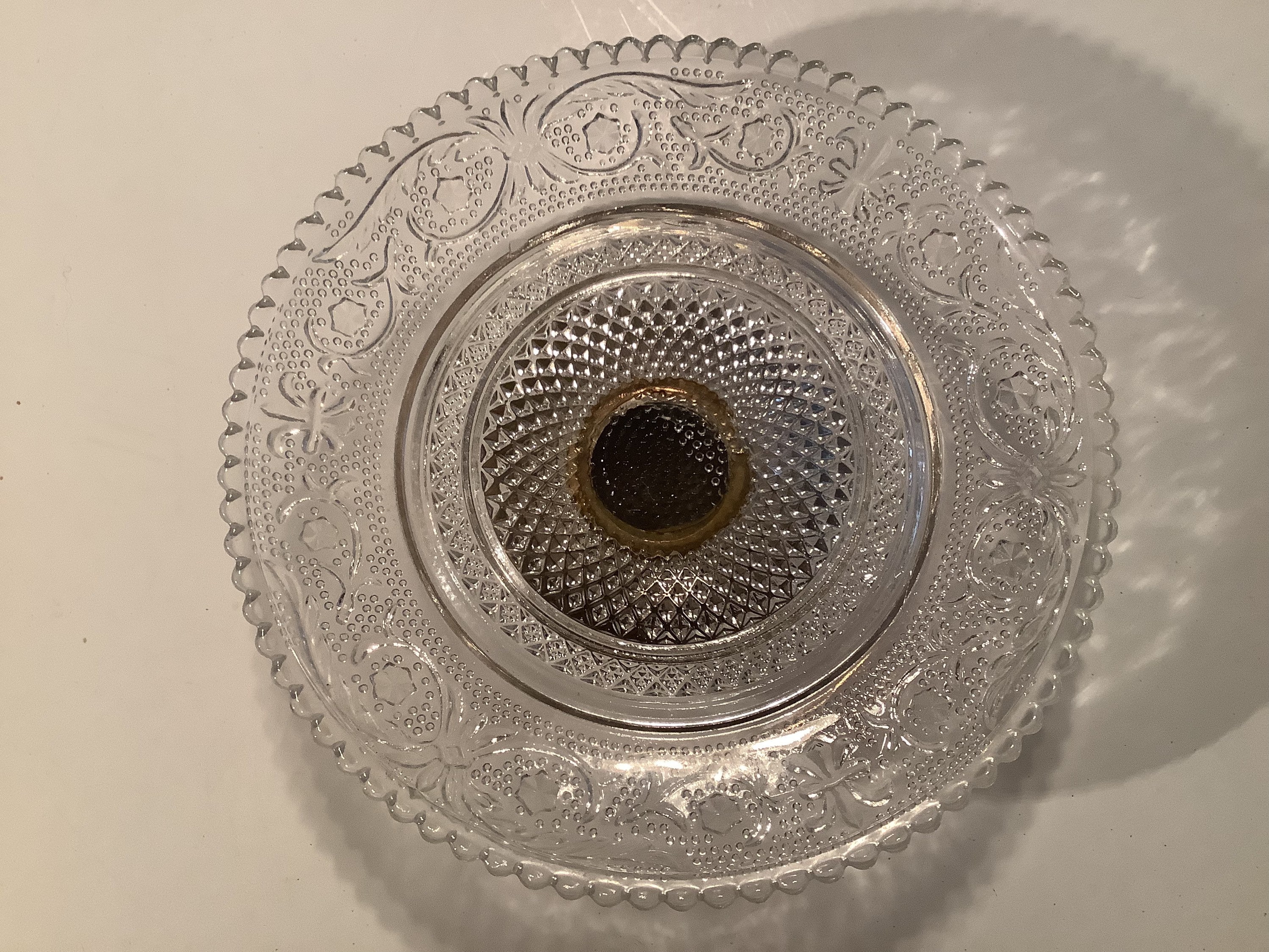 Vintage Collectors Crystal Galleries by Fairfield Silver Footed Clear ...