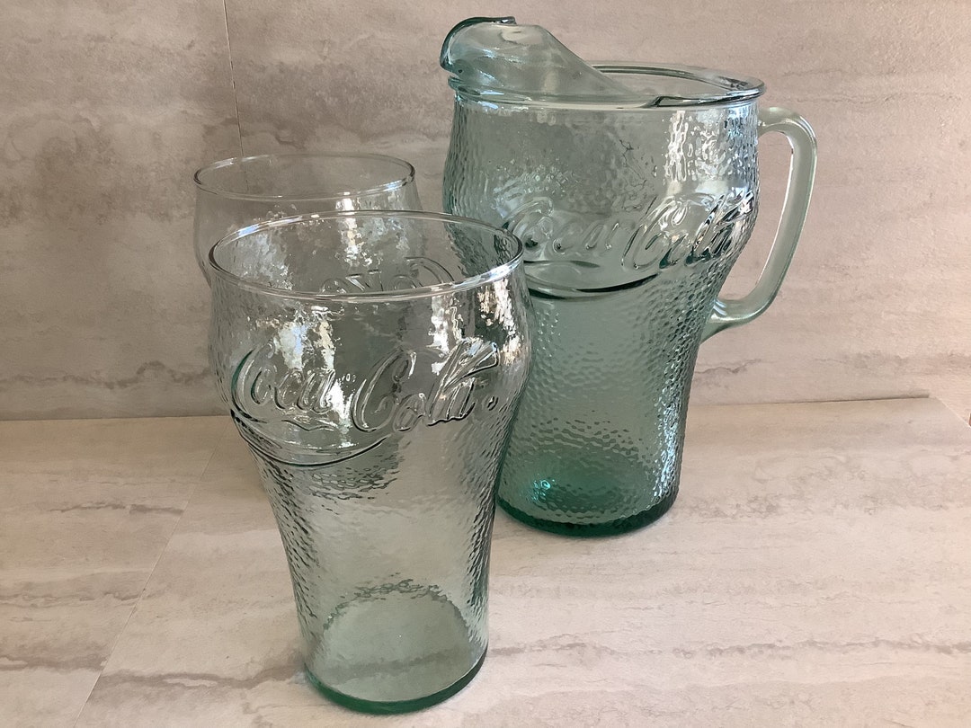 Vintage Coca Cola Company Green Pebble Glass Coca Cola Cold Beverage ...