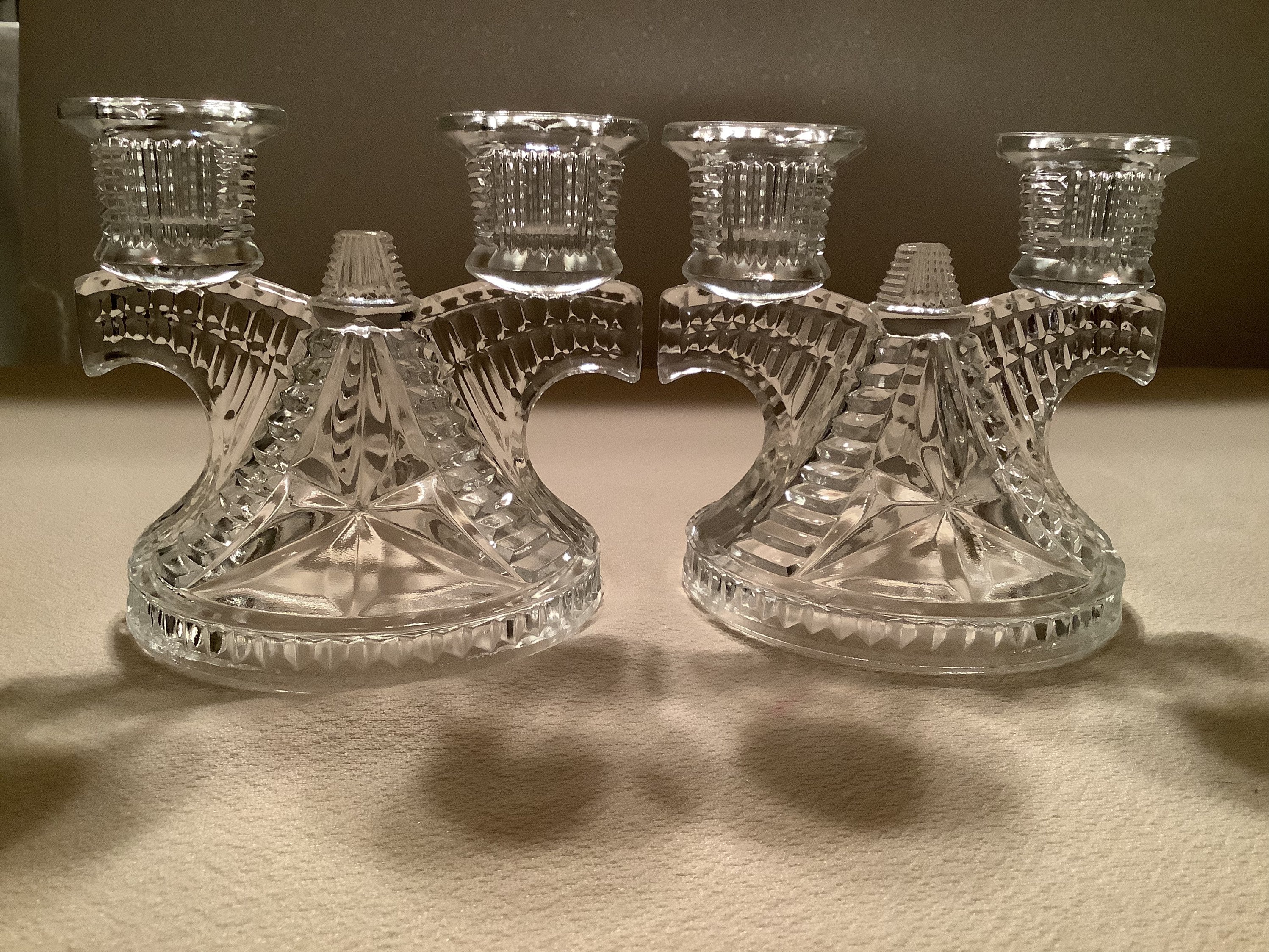 Vintage Federal Glass Company Wigwam Clear Pattern Clear Glass Double ...