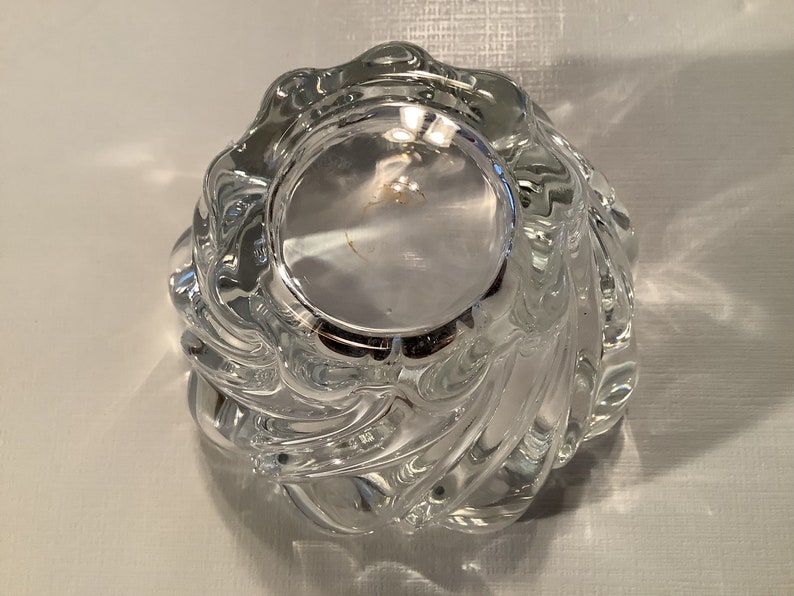 Vintage Mikasa Germany Peppermint Swirl Pattern Clear Crystal Candy or ...