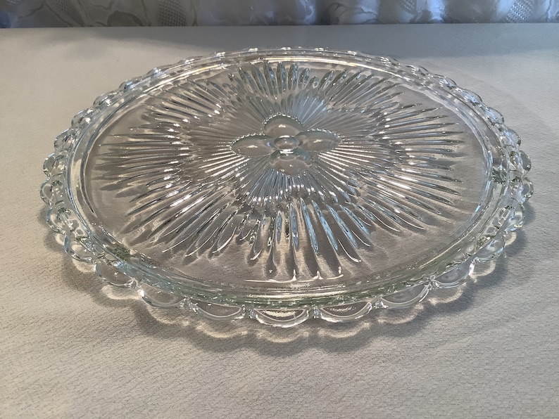 Vintage Princess House Heritage Pattern Footed Clear Glass - Etsy