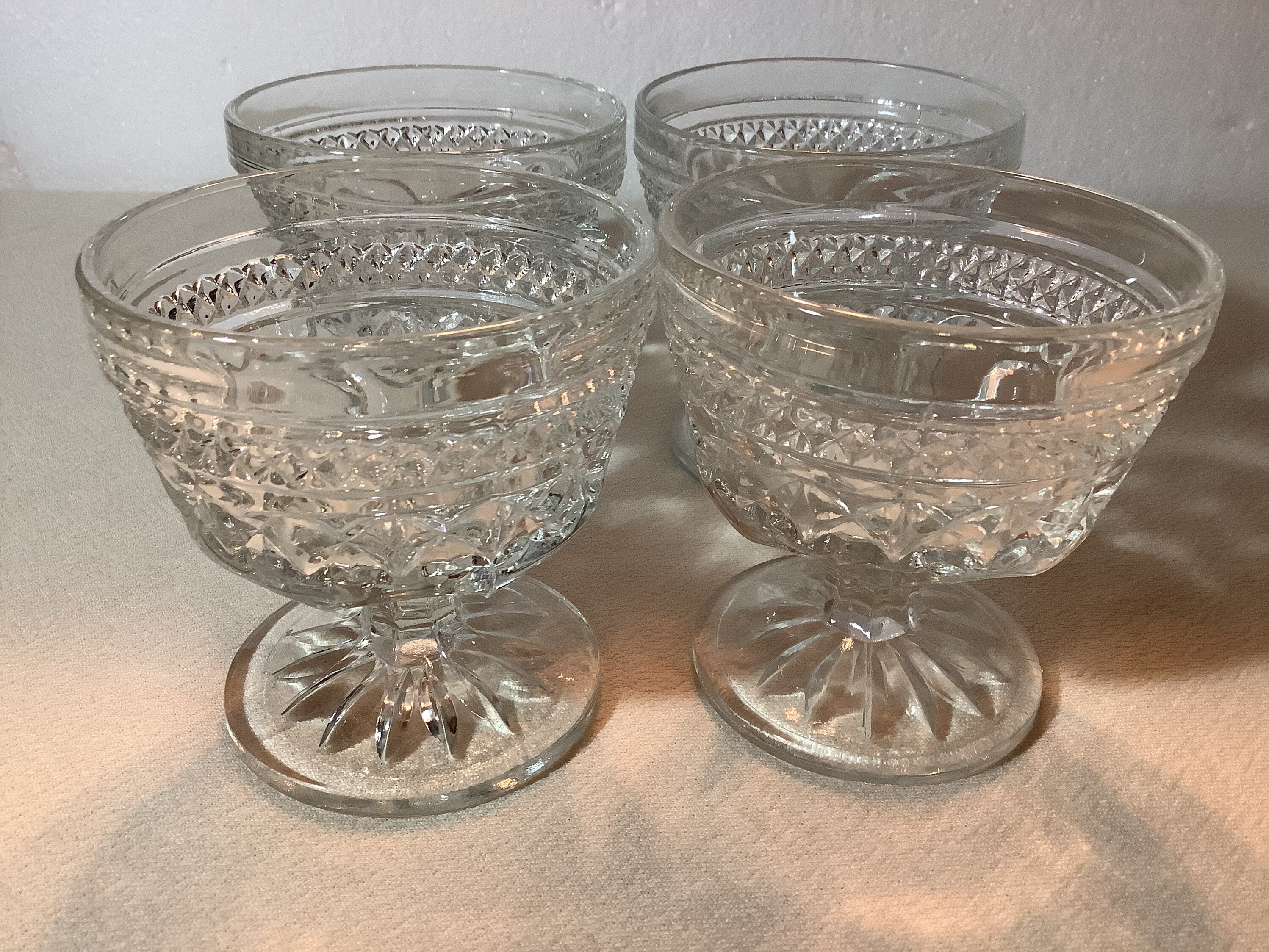 Vintage Anchor Hocking Wexford Pattern Clear Glass Champagne or Tall ...