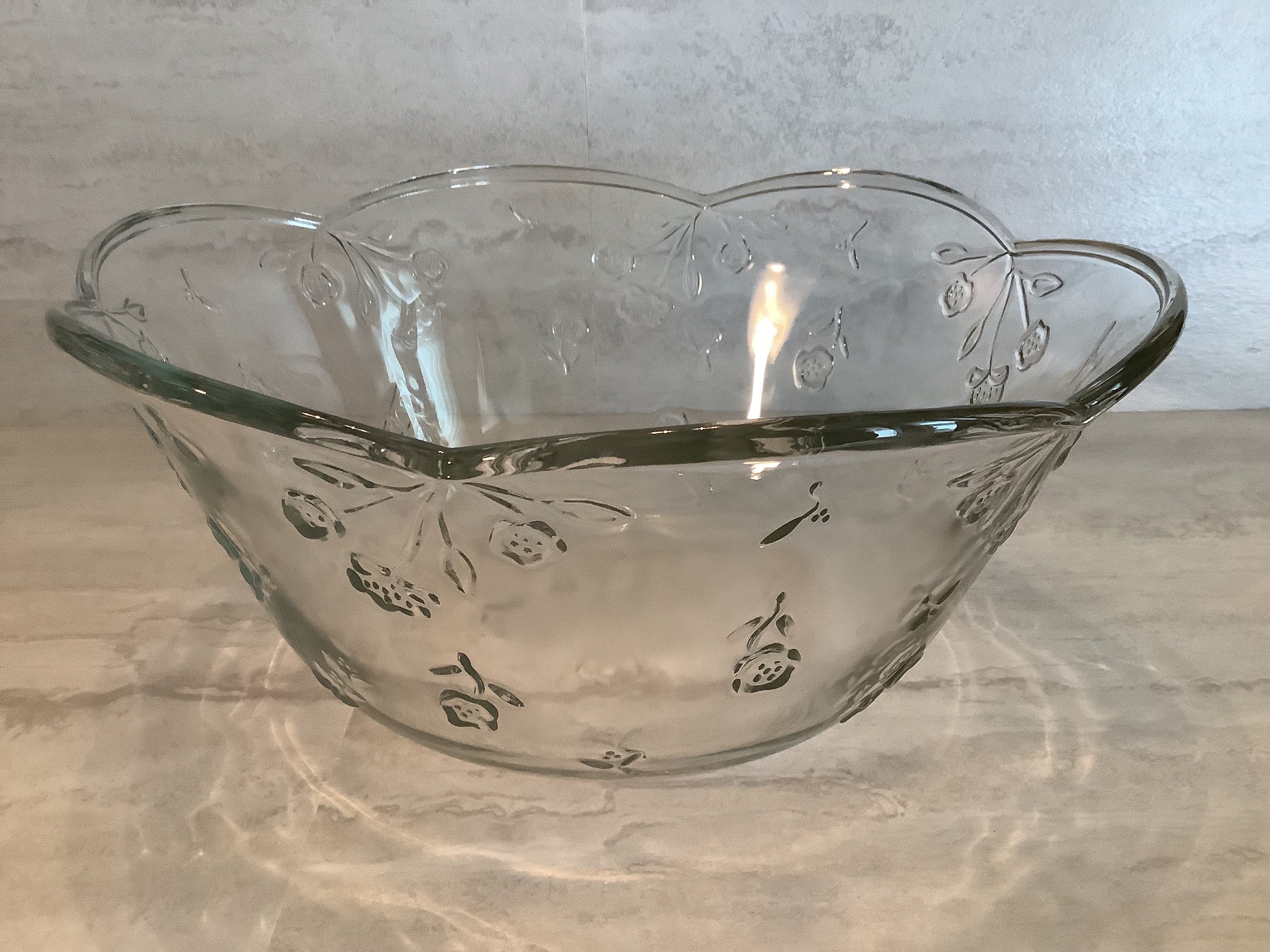 Vintage Anchor Hocking Savannah Pattern Clear Glass Salad or - Etsy