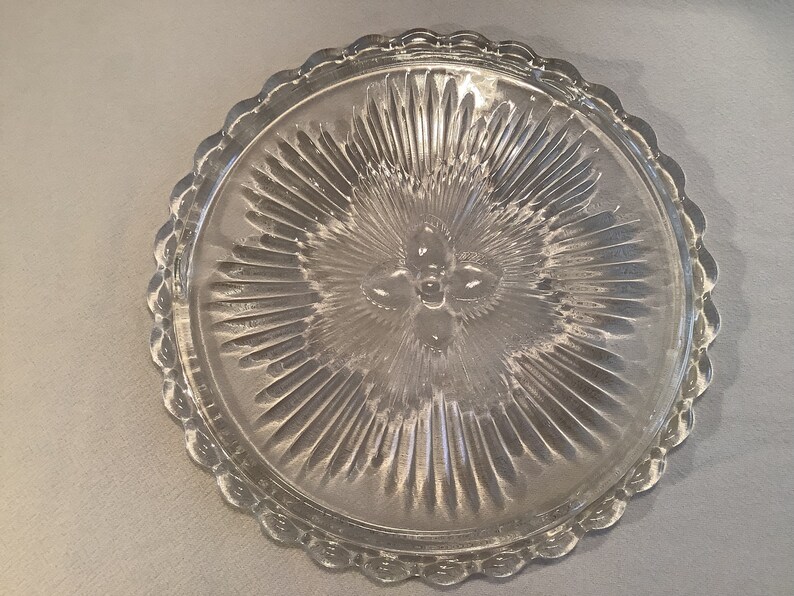 Vintage Princess House Heritage Pattern Footed Clear Glass - Etsy