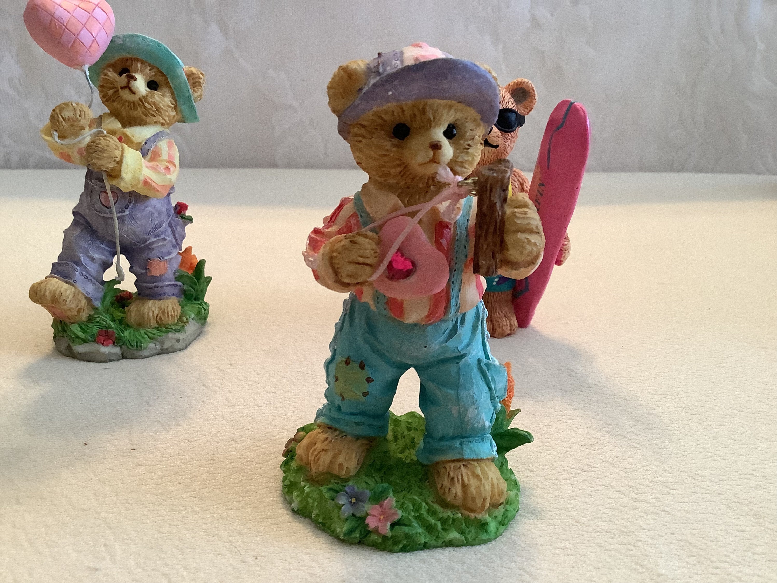 Bear Figurine Collectors Collection of 3 Resin Bear - Etsy