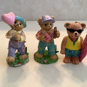 Bear Figurine Collectors!! Collection of 3 Resin Bear Figurines One ...