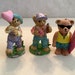 Bear Figurine Collectors Collection of 3 Resin Bear - Etsy