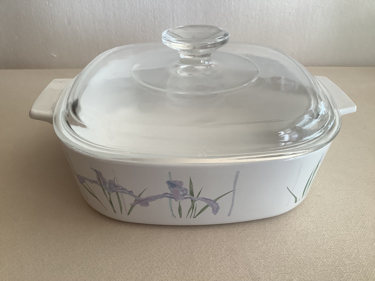 Vintage Corning Ware Iris Shadow Pattern 2 Quart Square Casserole A-2-B ...