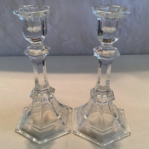 Vintage Toscany Collection 24% Lead Crystal Clear Crystal Taper Candle ...