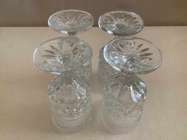 Vintage Anchor Hocking Wexford Pattern Clear Glass Claret Wine Glass ...