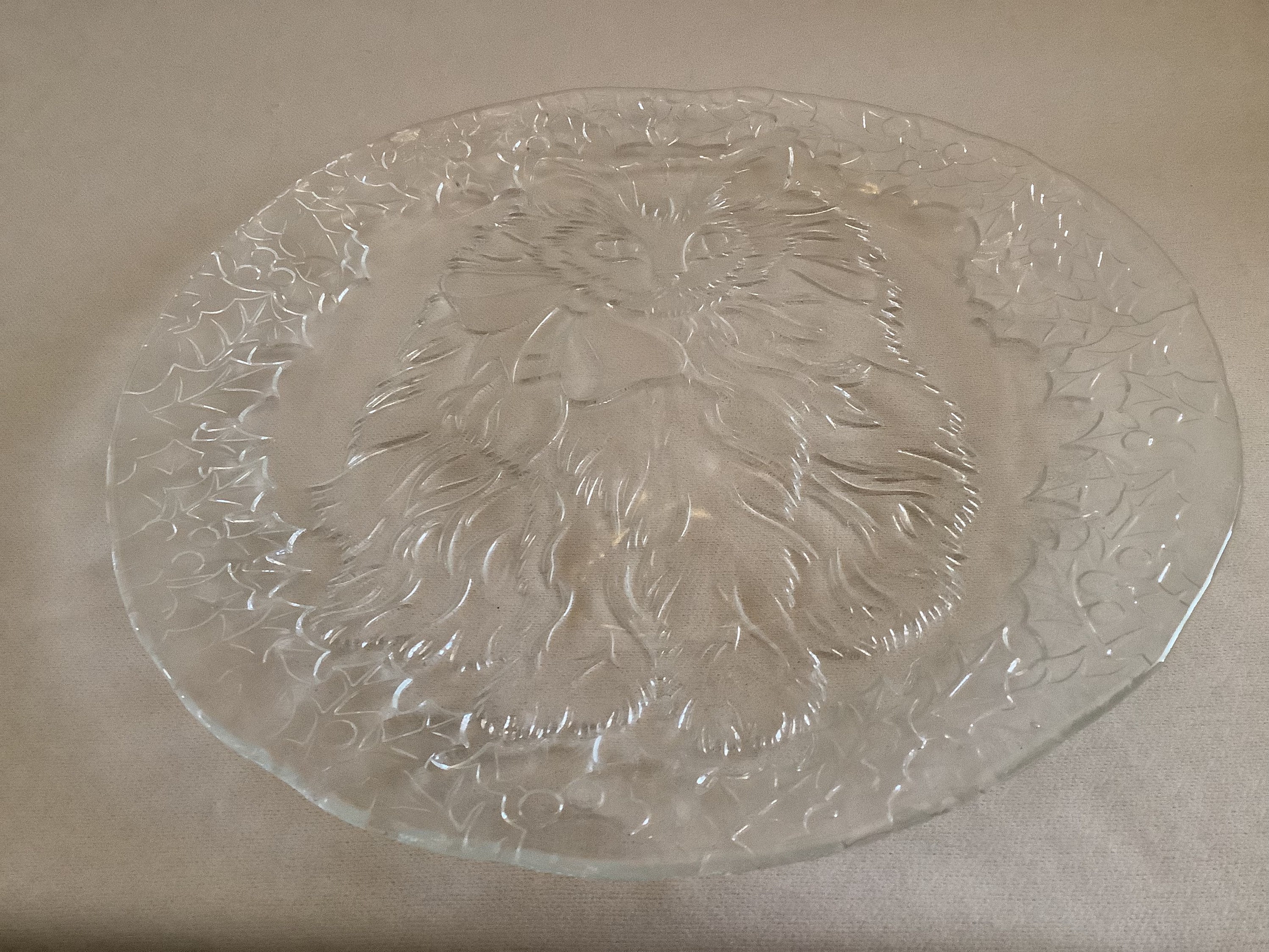 Vintage Pilgrim Glass Party Platter Clear Glass Christmas - Etsy