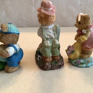 Bear Figurine Collectors!! Collection of 3 Resin Bear Figurines With ...