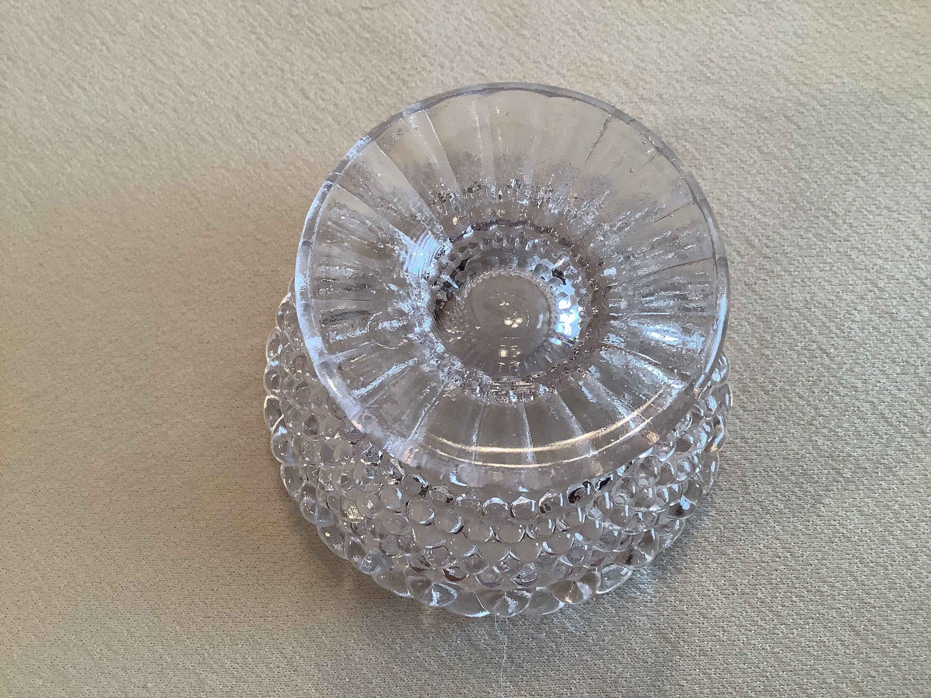 Vintage Clear Glass Hobnail Pattern Pedestal Candy/nut Dish - Etsy