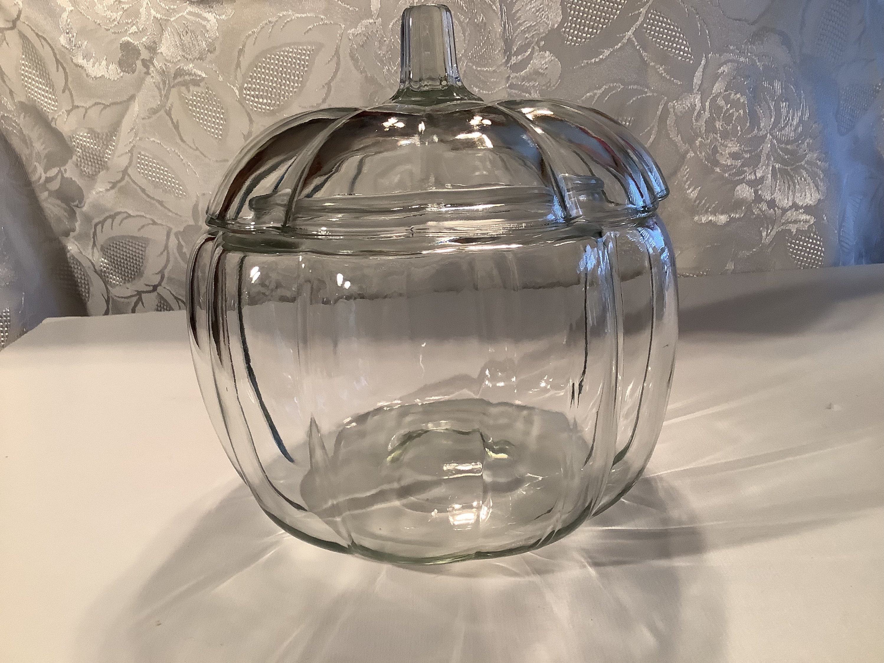 Vintage Anchor Hocking Clear Glass Pumpkin Shaped Candy Jar or - Etsy