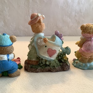 Bear Figurine Collectors!! Collection of 3 Resin Bear Figurines With ...