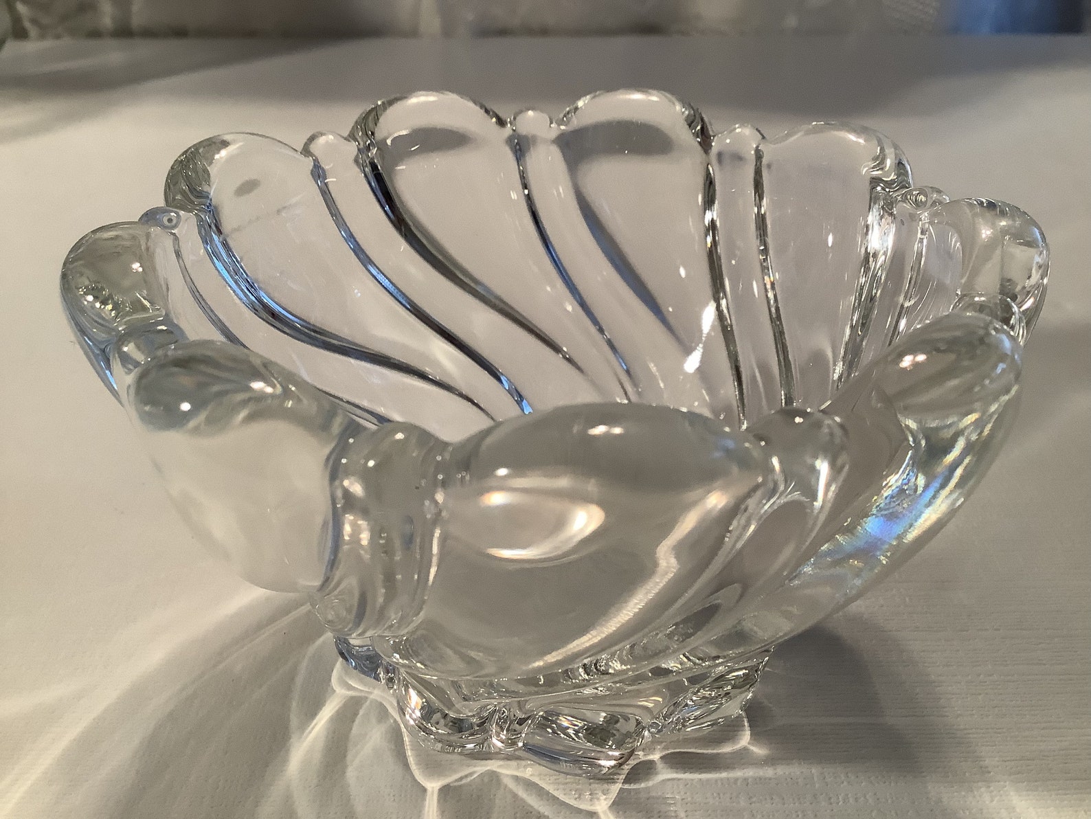 Vintage Mikasa Germany Peppermint Swirl Pattern Clear Crystal Candy or ...