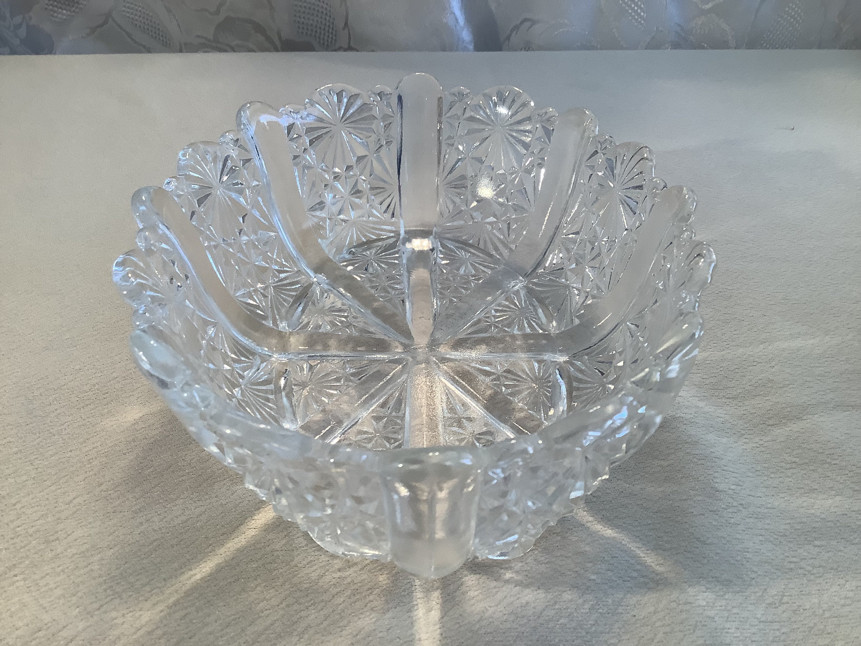 Vintage Fenton Glass Daisy and Button Clear Pattern Oval - Etsy