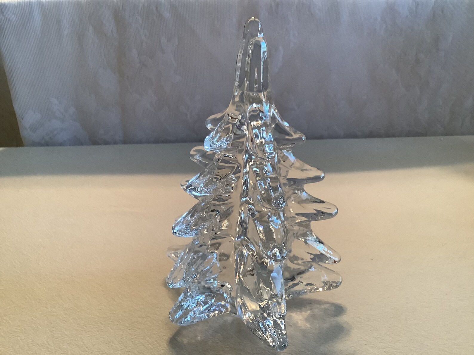 Vintage Unknown Manufacturer Clear Crystal Glass Christmas Tree - Etsy