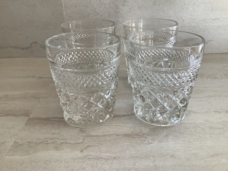 Vintage Anchor Hocking Wexford Pattern Clear Glass Juice Old - Etsy
