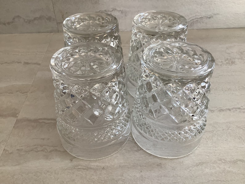 Vintage Anchor Hocking Wexford Pattern Clear Glass Juice Old - Etsy