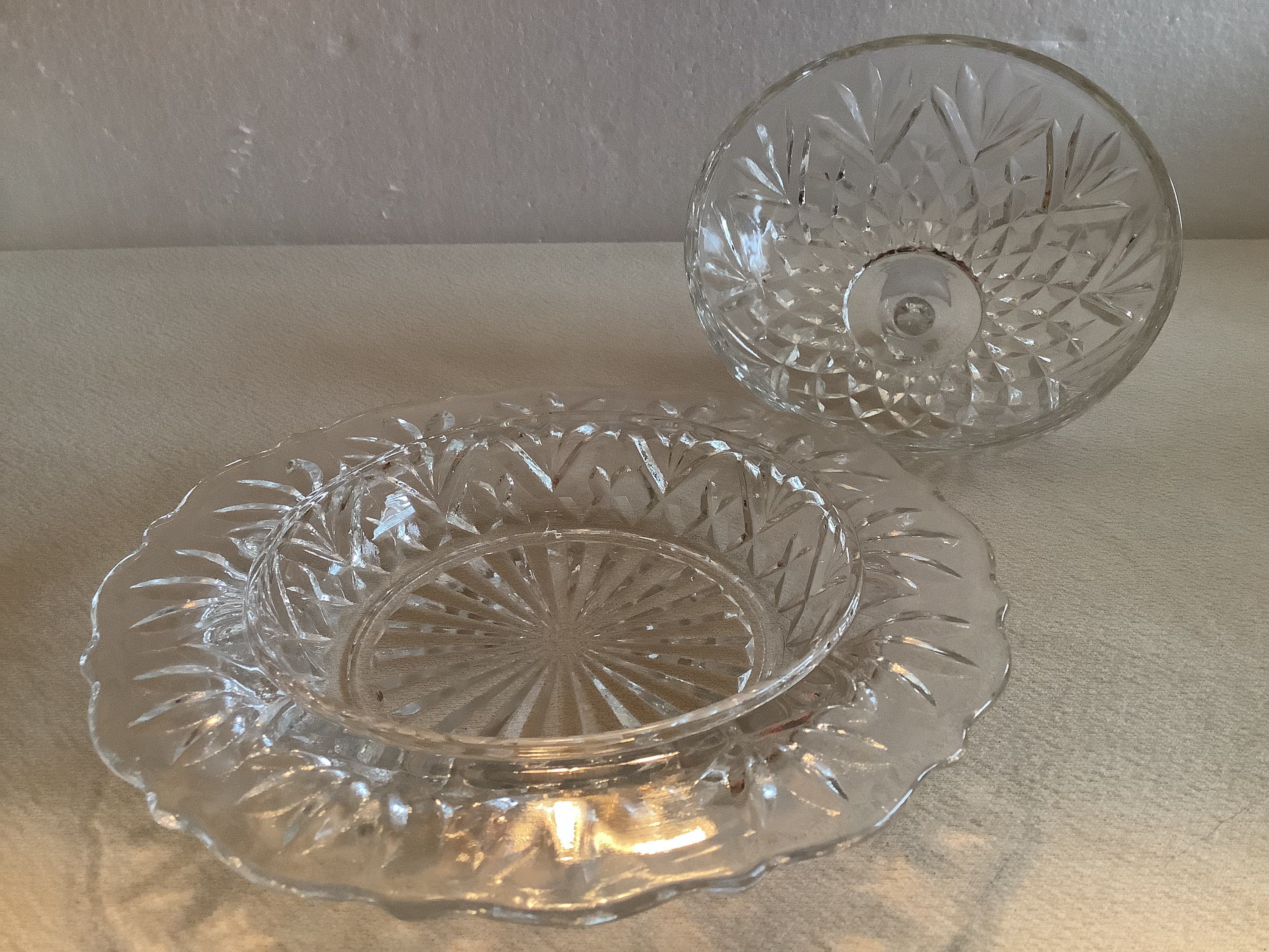 Vintage Anchor Hocking Prescut Clear Pattern Clear Glass Round - Etsy