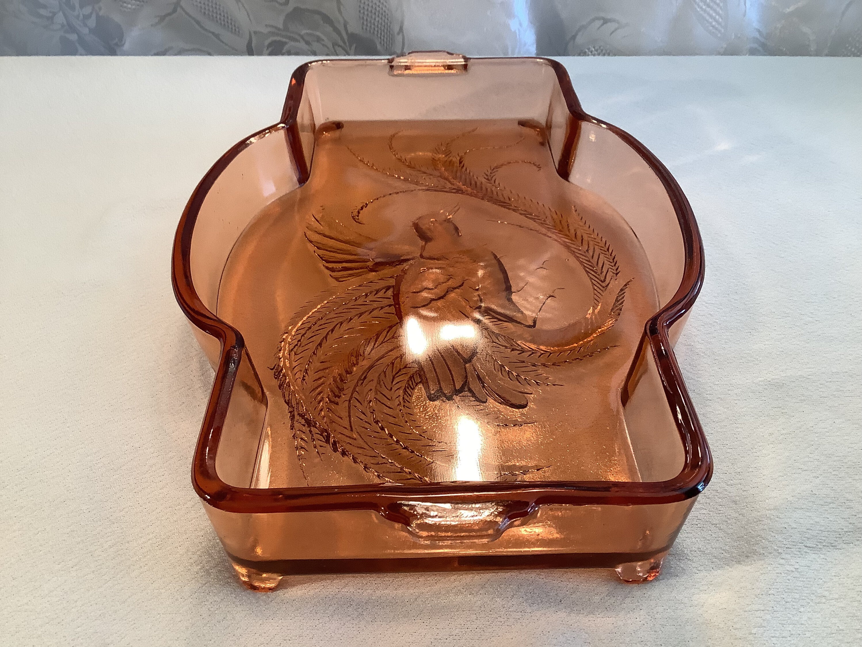 Vintage Indiana Glass Bird of Paradise Pattern Tiara | Etsy