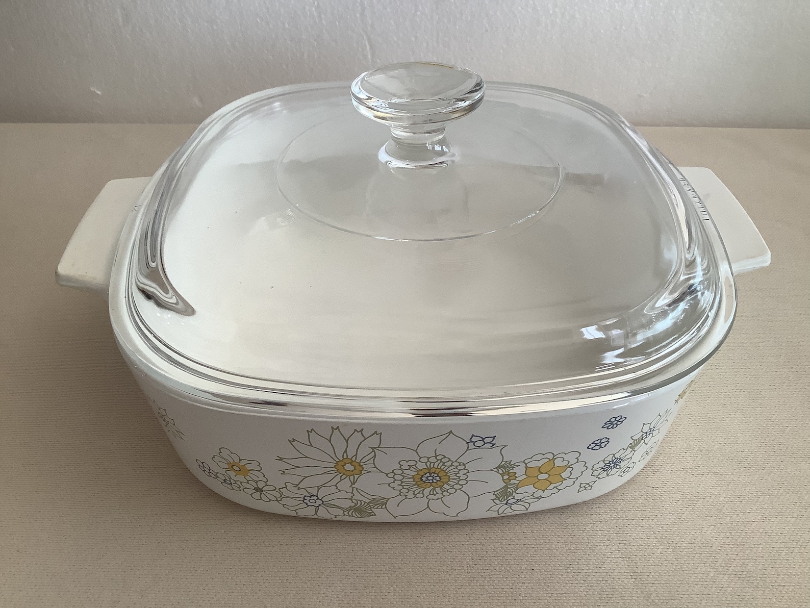 Vintage Corning Ware Floral Bouquet Pattern 2 Quart Square Casserole A ...