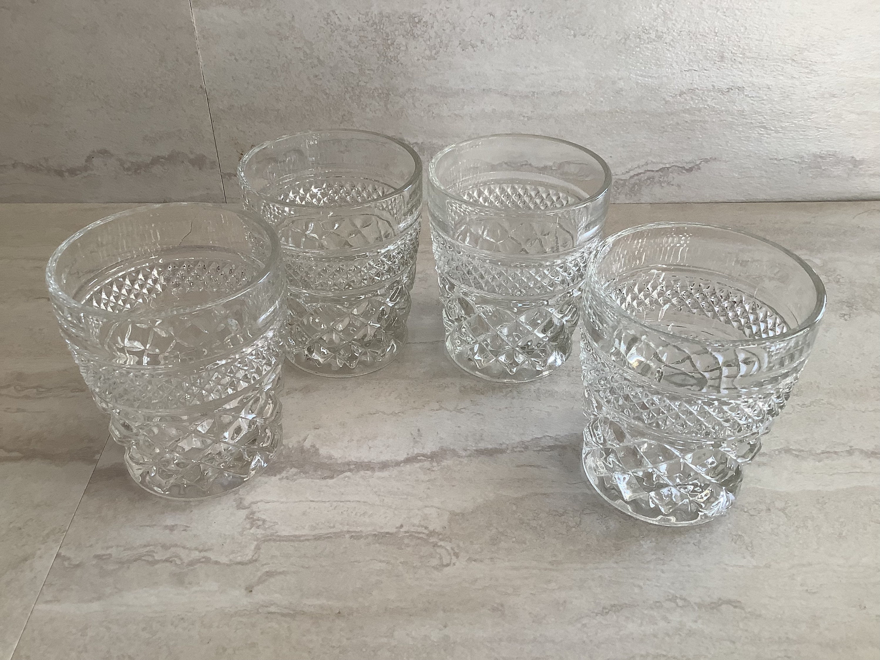 Vintage Anchor Hocking Wexford Pattern Clear Glass Juice Old - Etsy