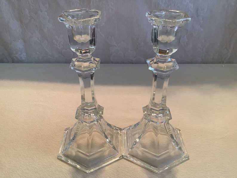 Vintage Toscany Collection 24% Lead Crystal Clear Crystal Taper Candle ...