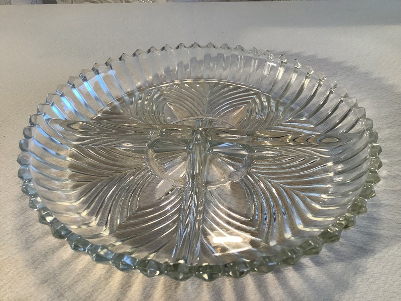 Vintage Indiana Glass 259 Clear Pattern Clear Glass 3 Part - Etsy