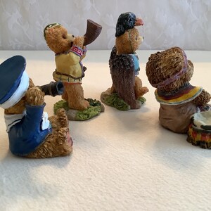 Bear Figurine Collectors!! Collection of 4 Resin Bear Figurines Dressed ...